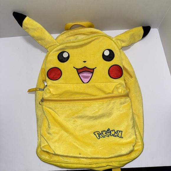 Bags | Nintendo Pokemon Lg 16 Pikachu 213 Book Bag Backpack Plush ...